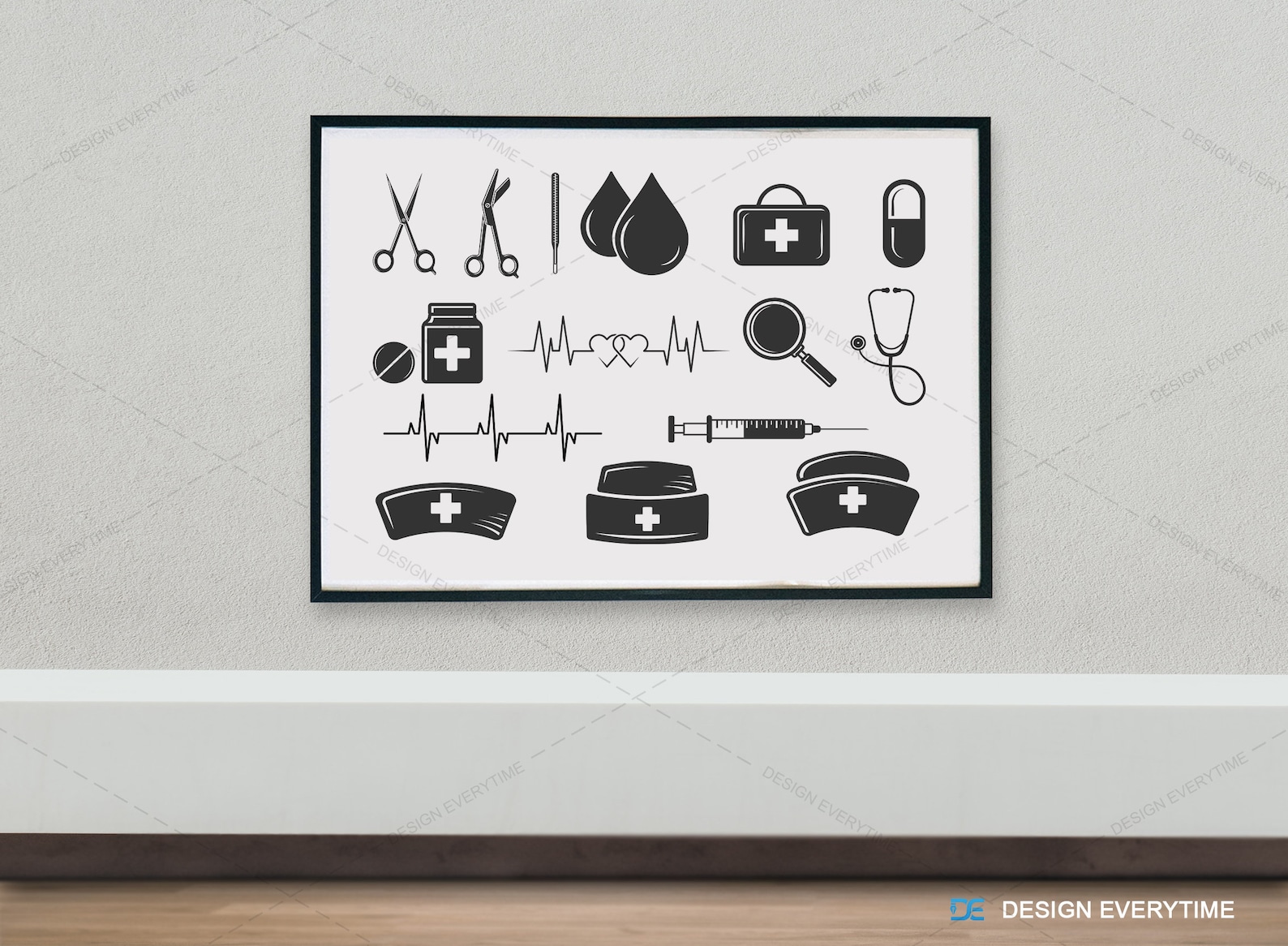Medical Tools Bundle, Medical Equipment Bundle, Nurse Hat Vector, Blood ...