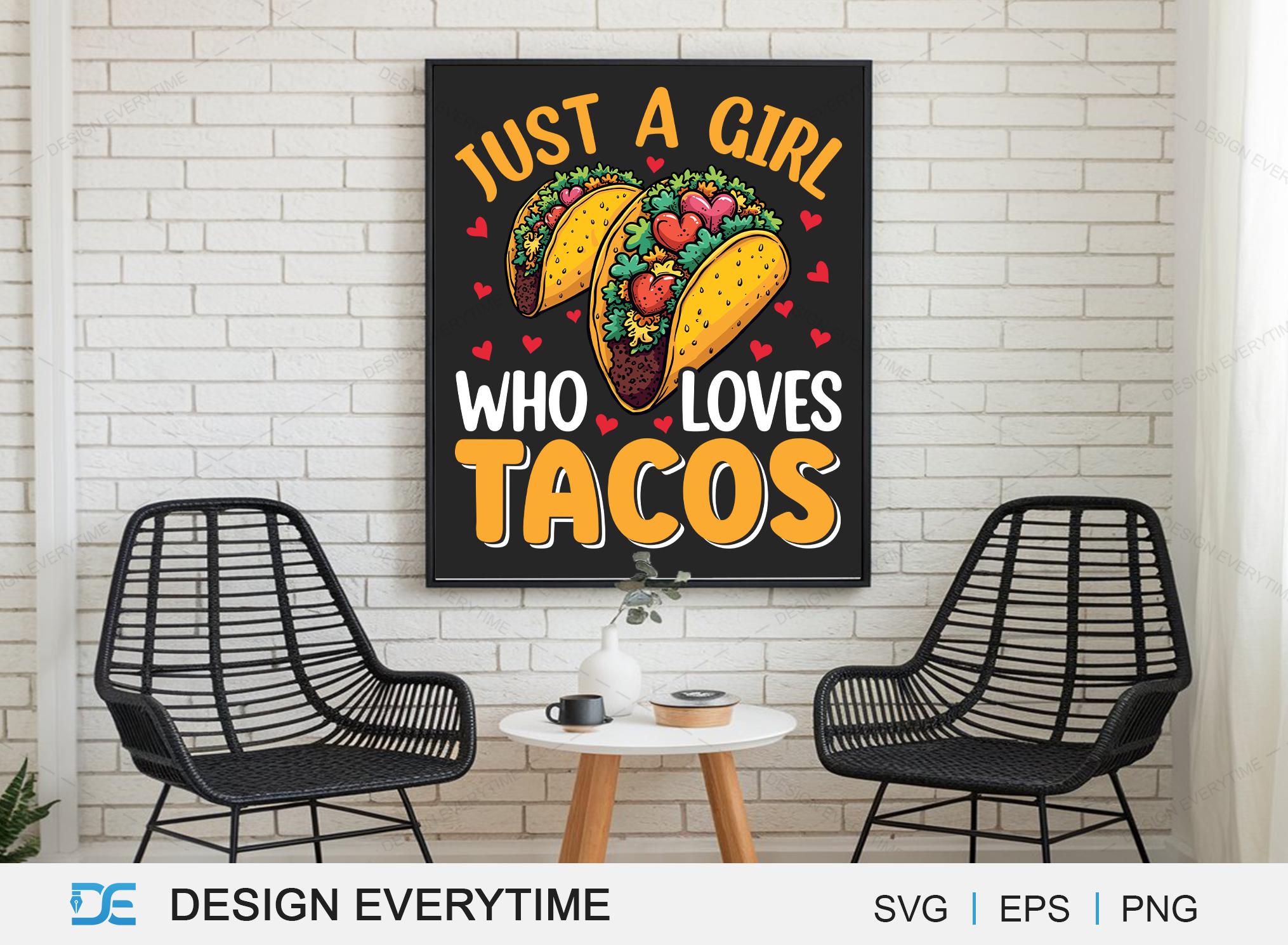 Tacos Typography Design Bundle for Food Lover, Food Typography Design ...