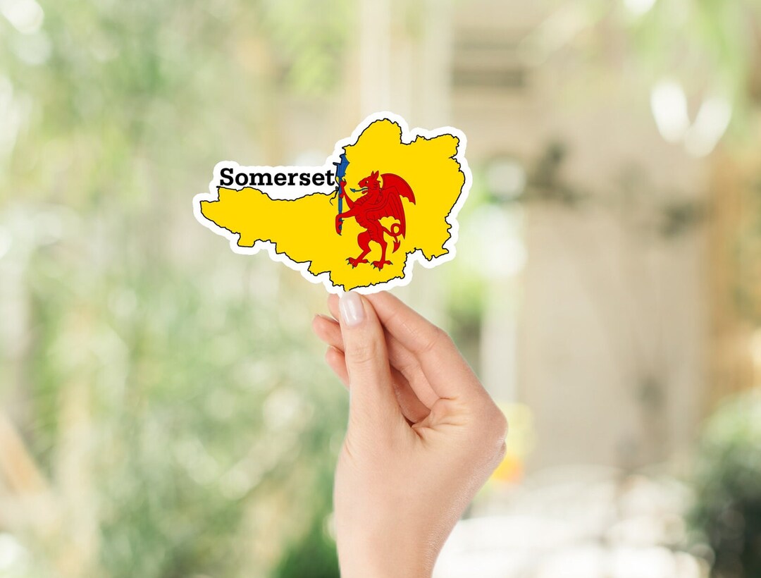 Somerset Sticker Somerset County Map Sticker English History - Etsy