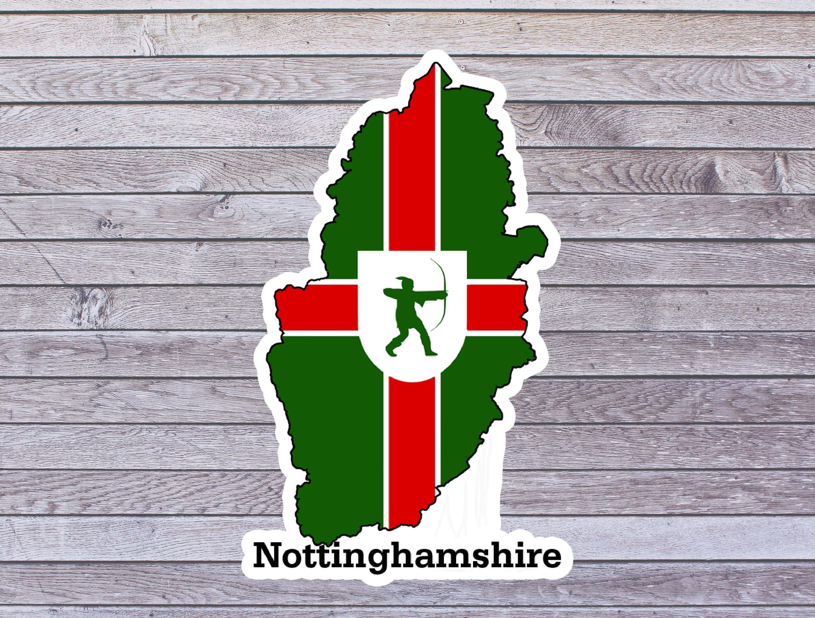 Nottinghamshire County Map Sticker Flag for Laptop Book Fridge - Etsy