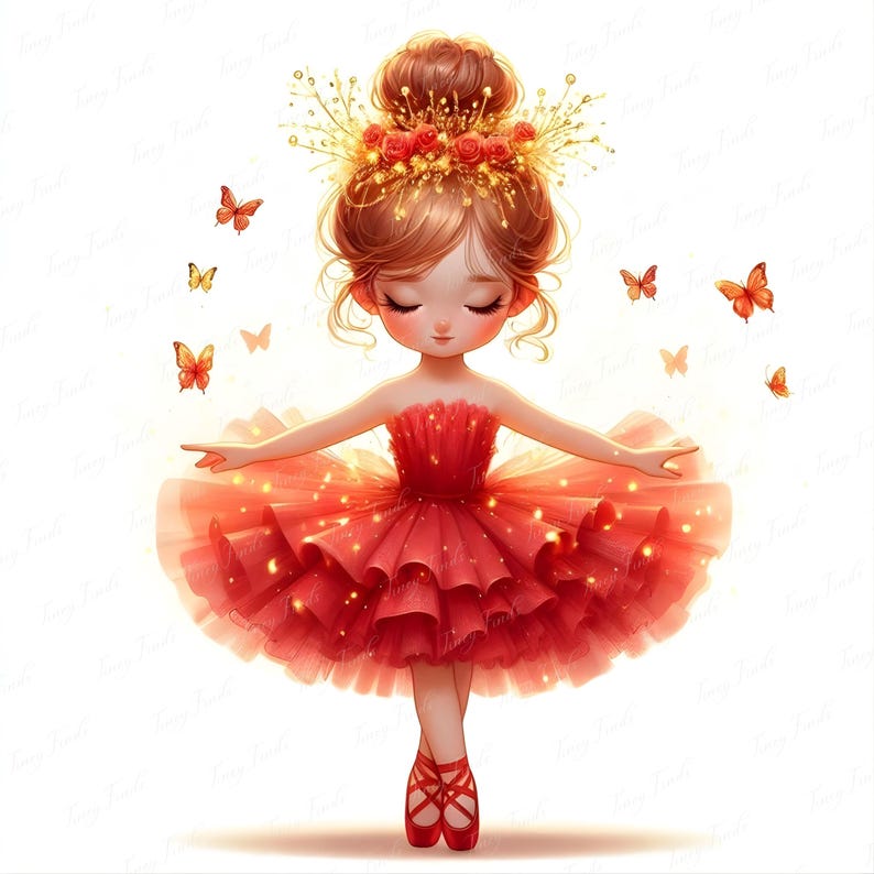 Red Ballerina Clipart, Ballet Girl Dance Art, Princess Tutu ...