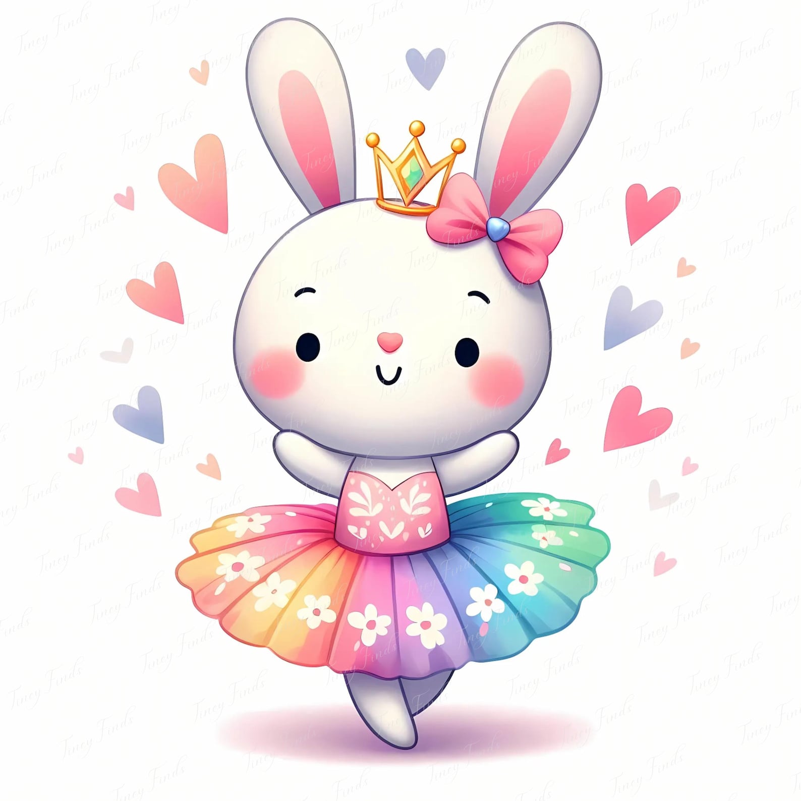 Cute Ballerina Rabbit Clipart | 12 JPEG Pastel Bunny Ballet ...
