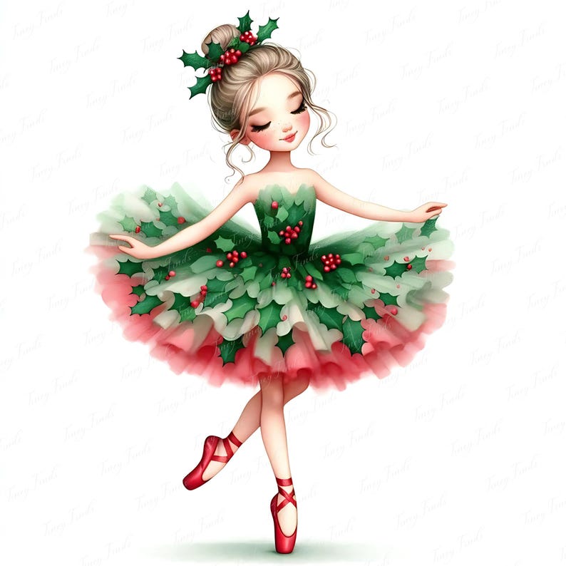 Christmas Ballerina Clipart Bundle: Nutcracker Ballet Digital Art (JPEG ...