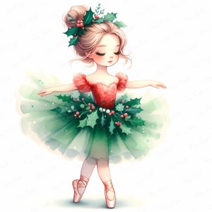 Christmas Ballerina Clipart Bundle: Nutcracker Ballet Digital Art (JPEG ...