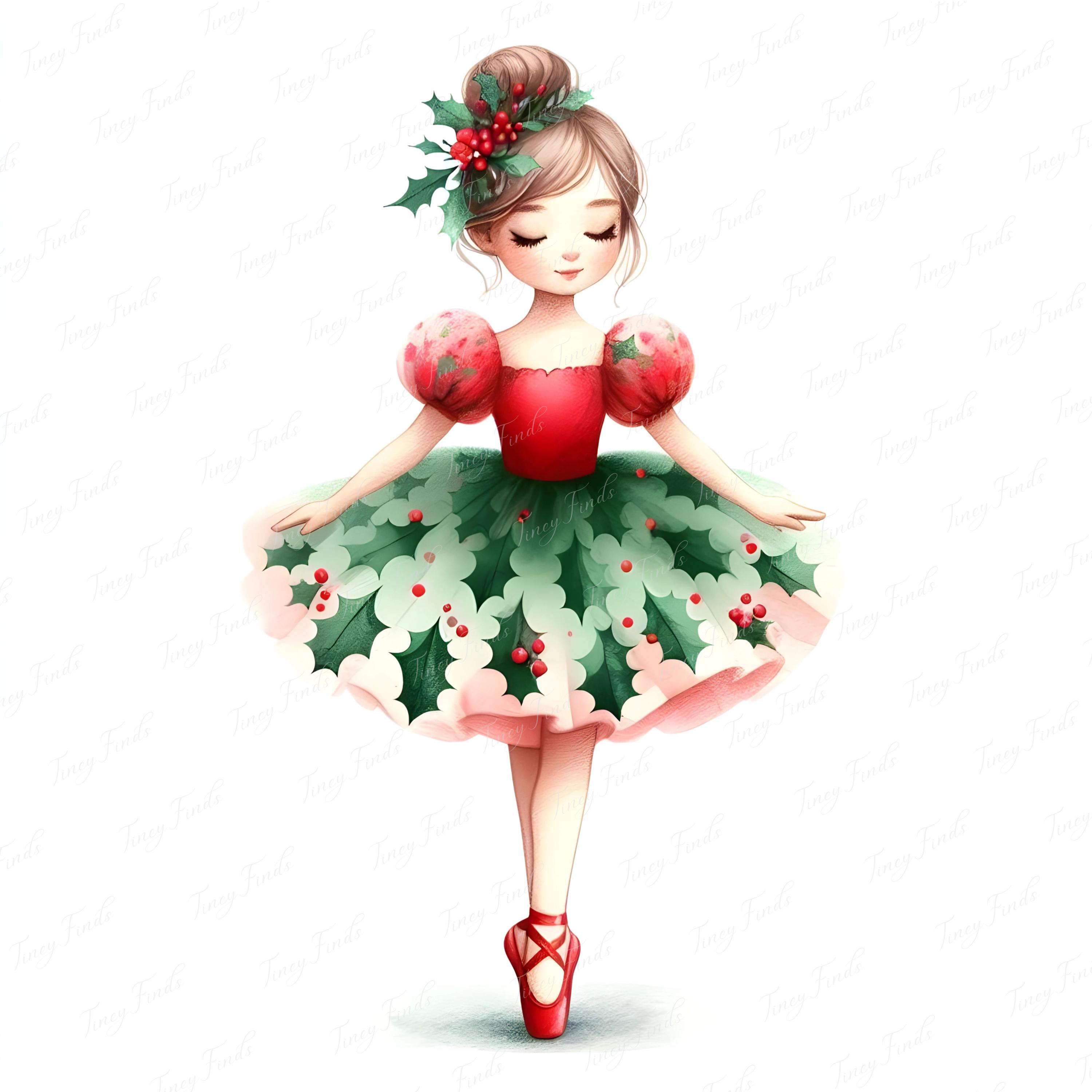 Christmas Ballerina Clipart Bundle: Nutcracker Ballet Digital Art (JPEG ...