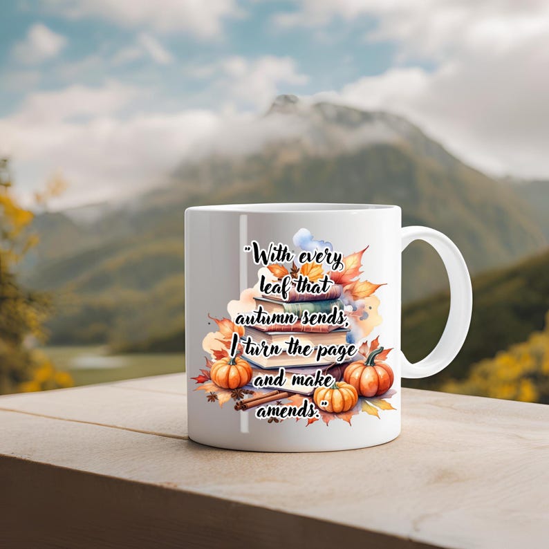Fall Book Stack Inspirational Quote Art | Seasonal Book Lover Decor ...