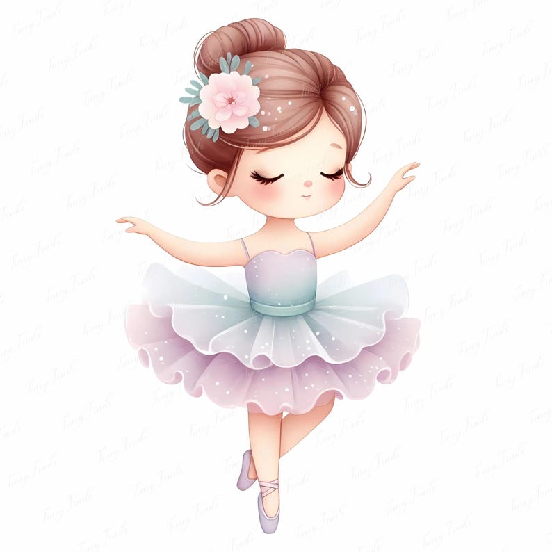 Pastel Ballerina Clipart Bundle | Cute Ballet Graphics (10 JPEG) - Etsy