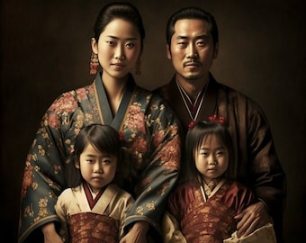 Nihonga Style Digital Drawing Custom Drawing, Custom Drawing, Gift ...