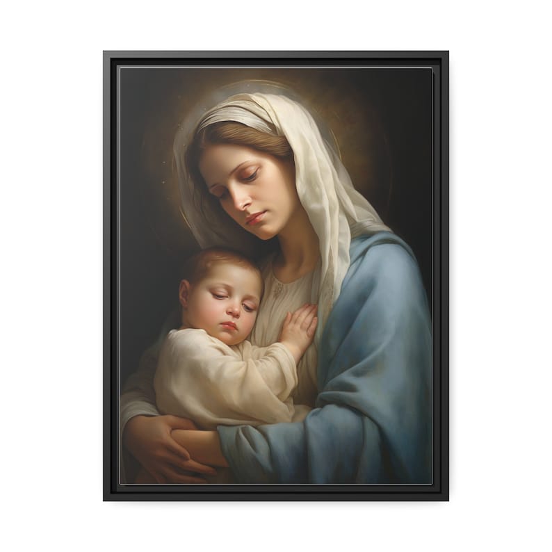 Mother Mary Baby Jesus Prints Wall Art Digital Virgin Mary Blessed ...