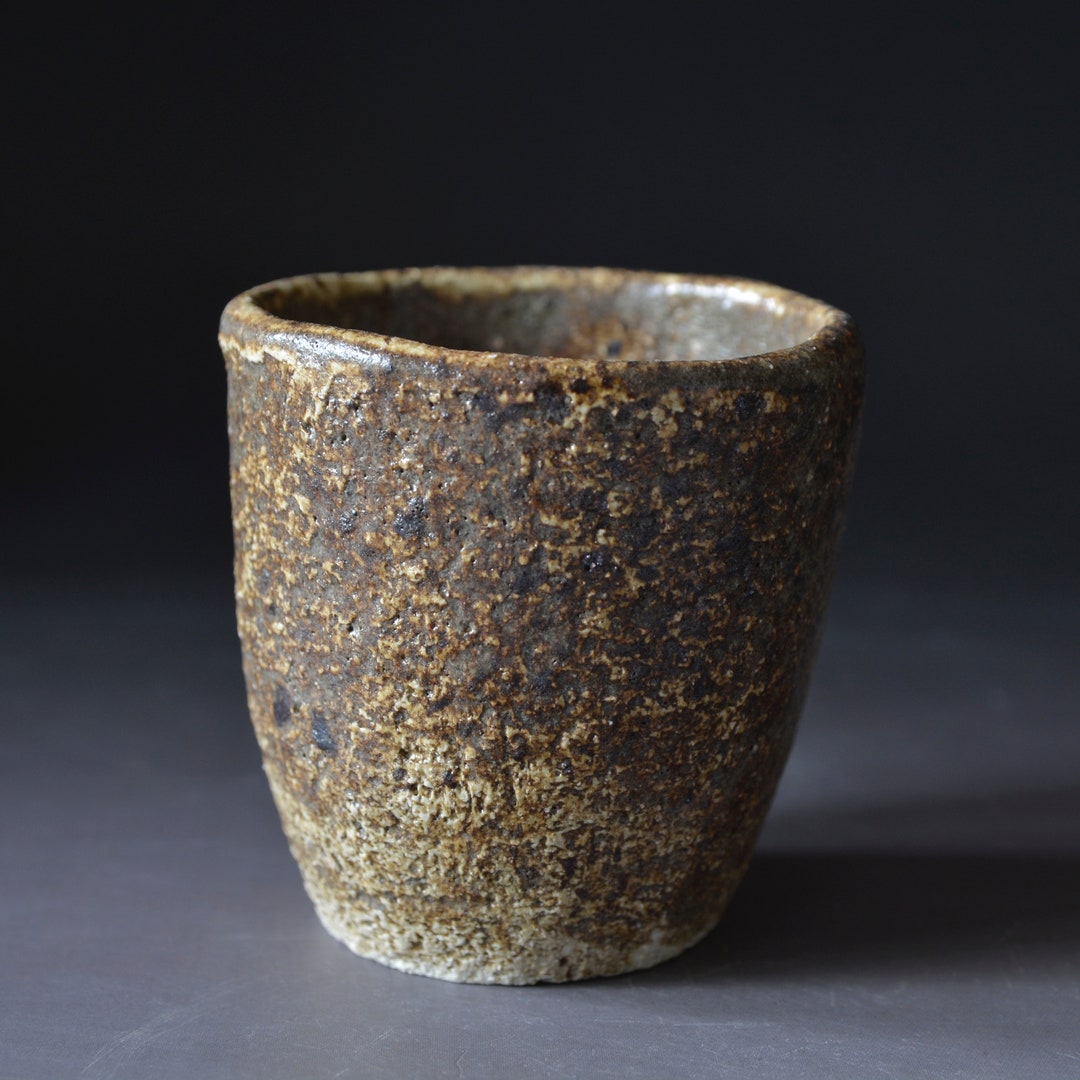 Small Ceramic Tea Cup. Ash-glazed Coffee or Green Tea Mug. Japanese ...