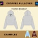 Quarter Zip Clothing Tech Pack Mockup Template, Vector Adobe ...