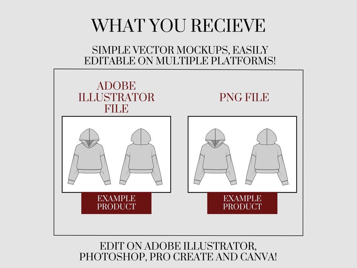 Quarter Zip Clothing Tech Pack Mockup Template, Vector Adobe ...
