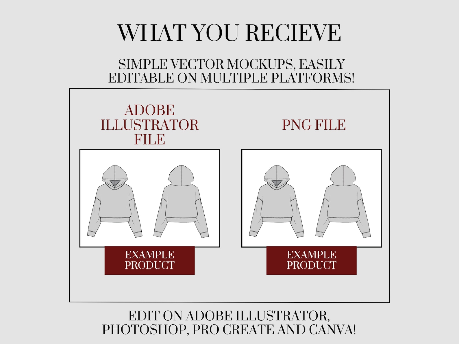 Quarter Zip Clothing Tech Pack Mockup Template, Vector Adobe ...