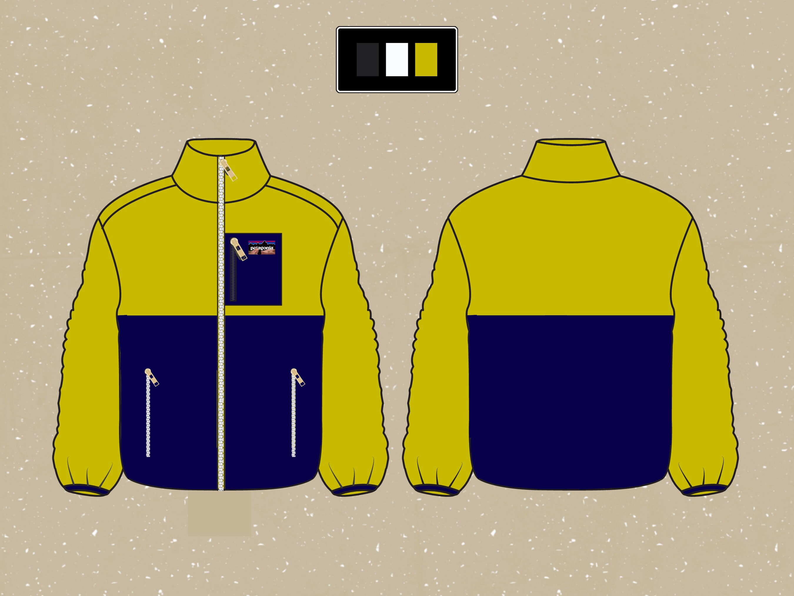 Furry Sherpa Fleece Streetwear Tech Pack Mockup, Adobe Illustrator ...