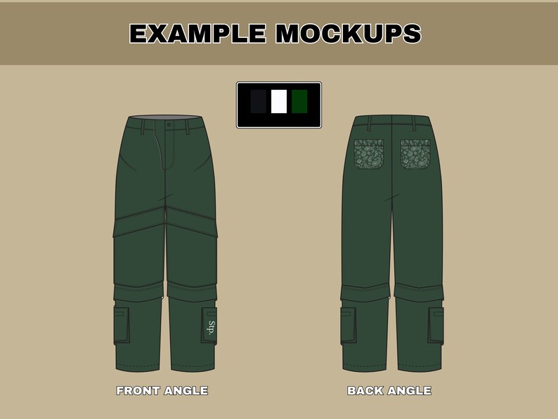 Streetwear Tech Pack Mockup Clothing Design Template, Vector ...
