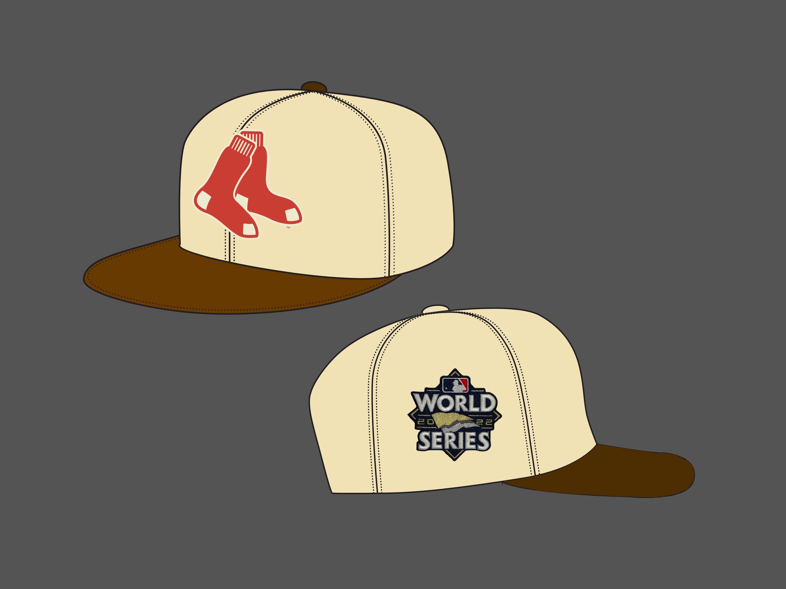 Fitted Hat Mockup Clothing Tech Pack Vector Pack, Aesthetic Cap MOCKUP ...