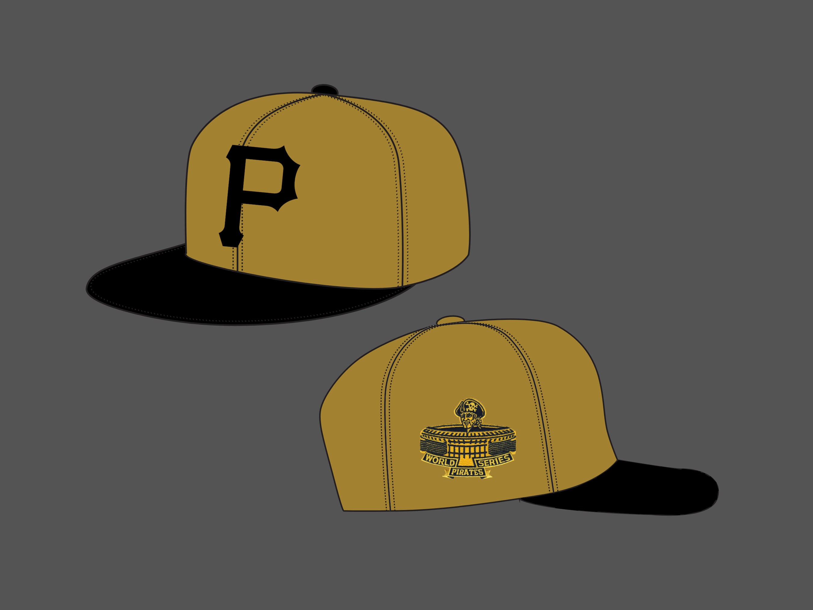 Fitted Hat Mockup Clothing Tech Pack Vector Pack, Aesthetic Cap MOCKUP ...