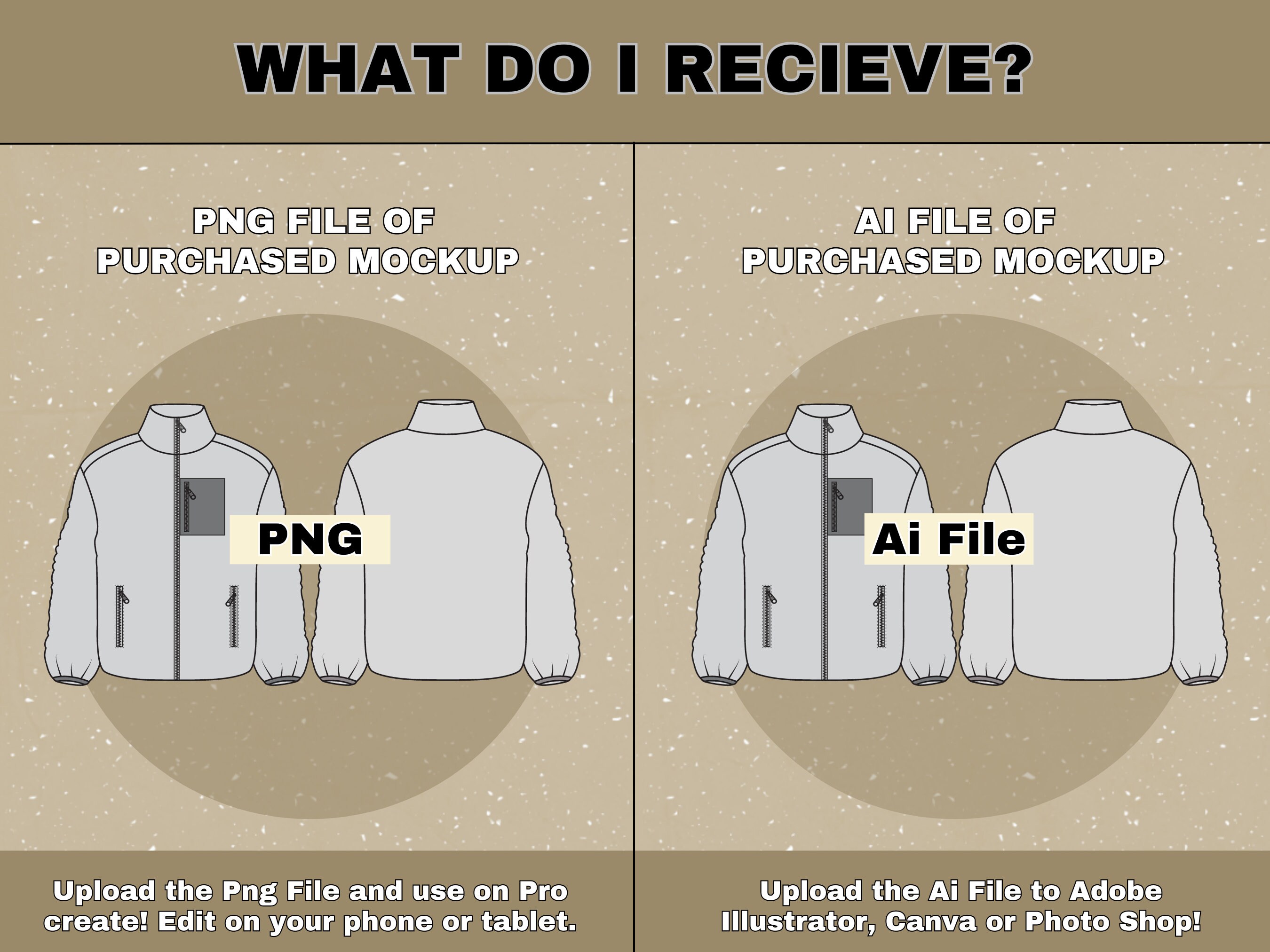 Furry Sherpa Fleece Streetwear Tech Pack Mockup, Adobe Illustrator ...