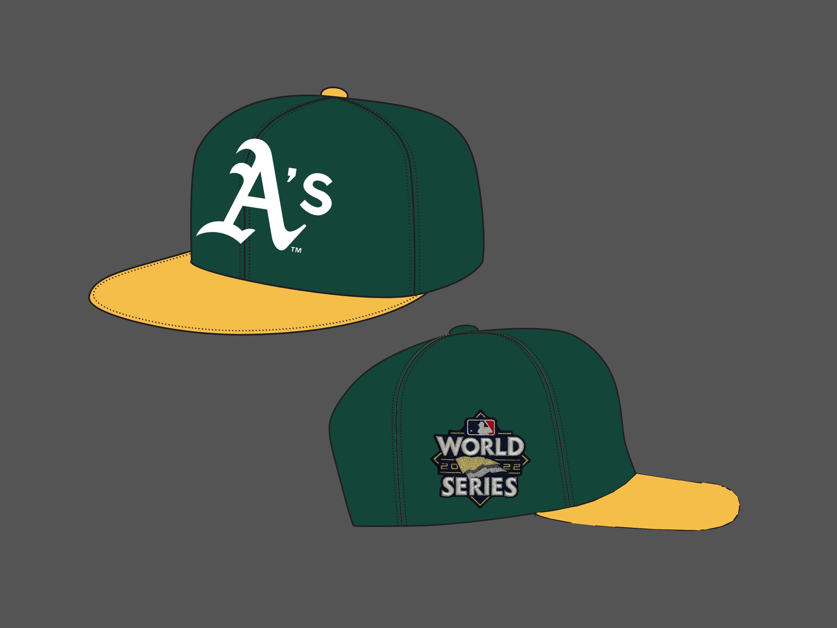 Fitted Hat Mockup Clothing Tech Pack Vector Pack, Aesthetic Cap MOCKUP ...