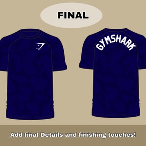 Compression T-shirt Streetwear Mockup Techpack, Athletic Shirt Adobe ...