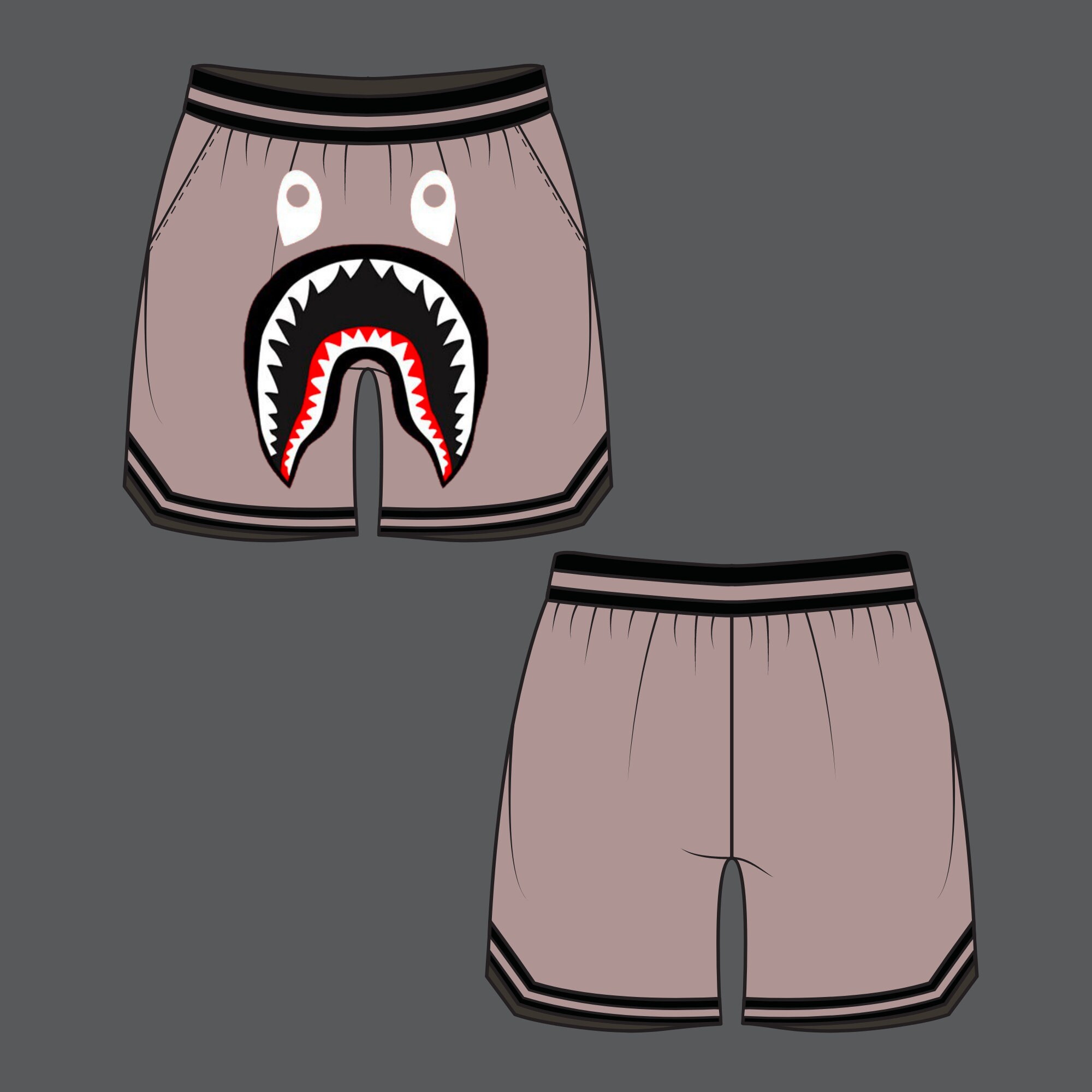 Streetwear Mesh Basketball Shorts Template Vector Illustration Clothing ...