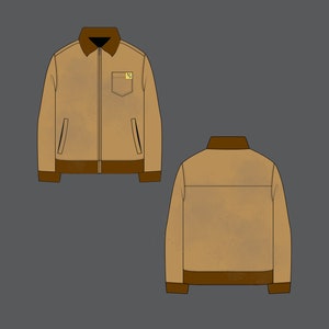 Zip up JACKET, WORK Jacket, Long Sleeve MOCKUP, Tech Pack, Work Clothes ...