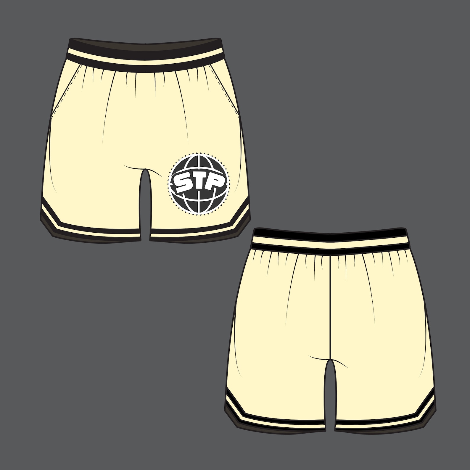 Streetwear Mesh Basketball Shorts Template Vector Illustration Clothing ...