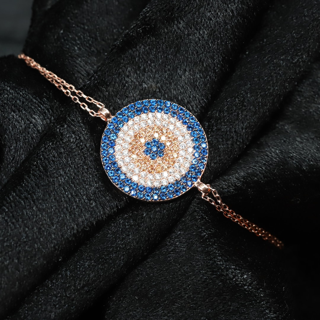 Evil Eye Bracelet Evil Eye Women Silver Bracelet Sterling Silver ...