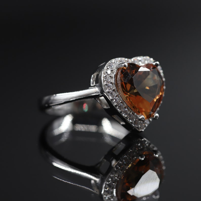 Heart Cut Women Zultanite Engagement Ring Zultanite Stone Sterling ...