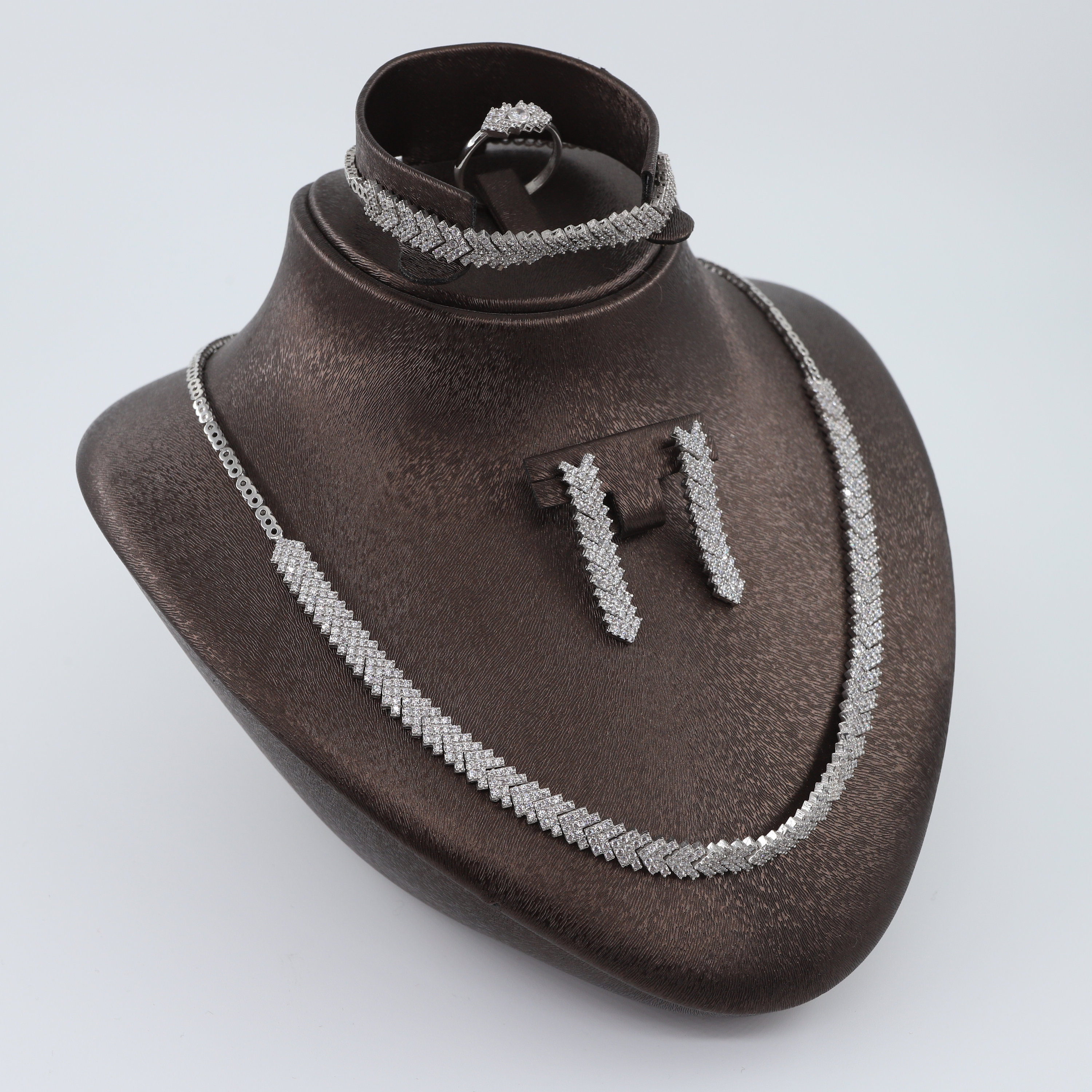 Sterling Silver Wedding Jewelry Set – Handmade Bridal Necklace ...