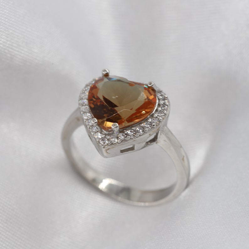 Heart Cut Women Zultanite Engagement Ring Zultanite Stone Sterling ...