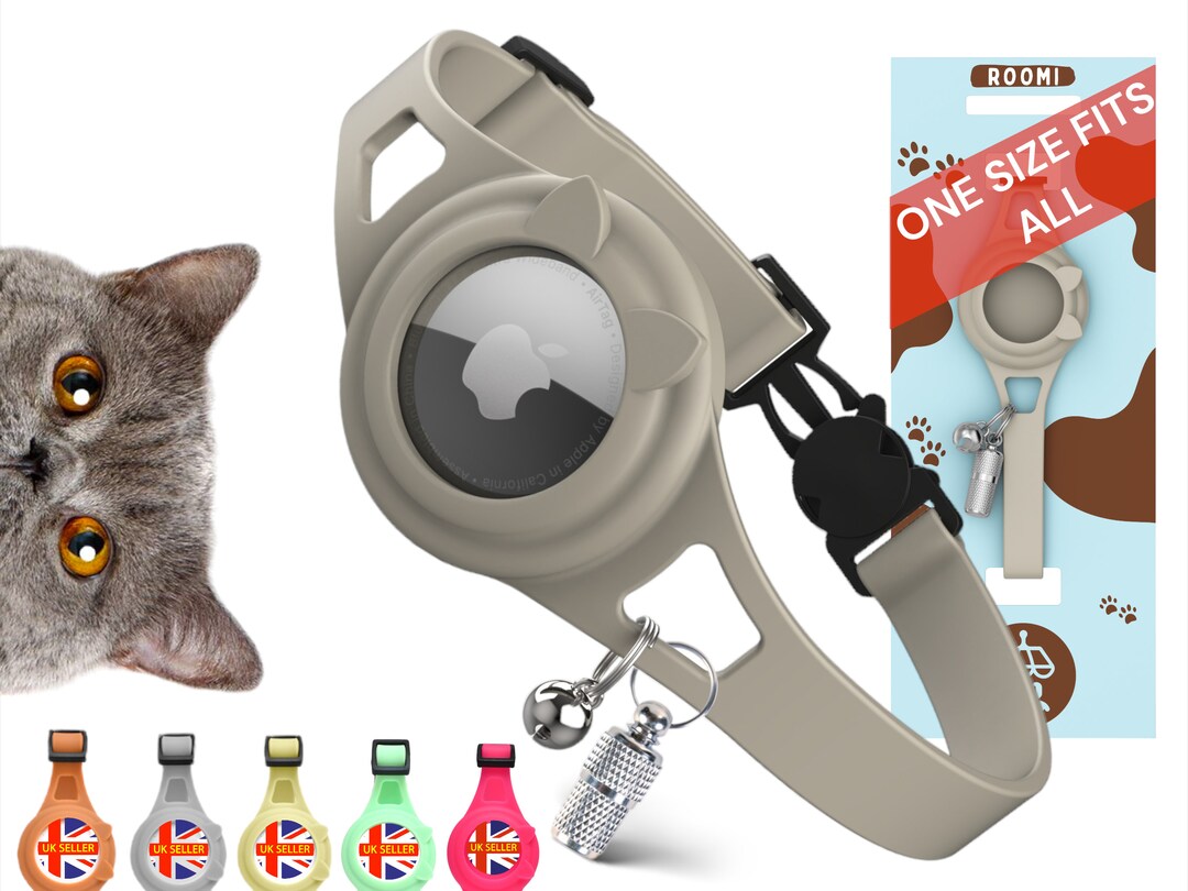 Hypoallergenic Apple AirTag Cat Collar, Breakaway Cat Collar With ...