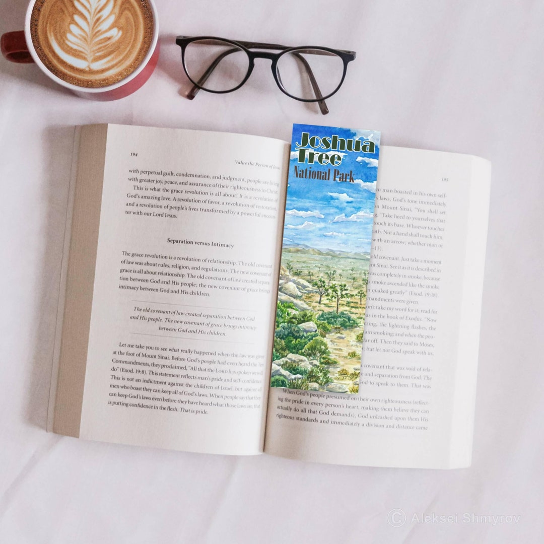 Joshua Tree National Park Printable Bookmark, Watercolor Bookmarks ...
