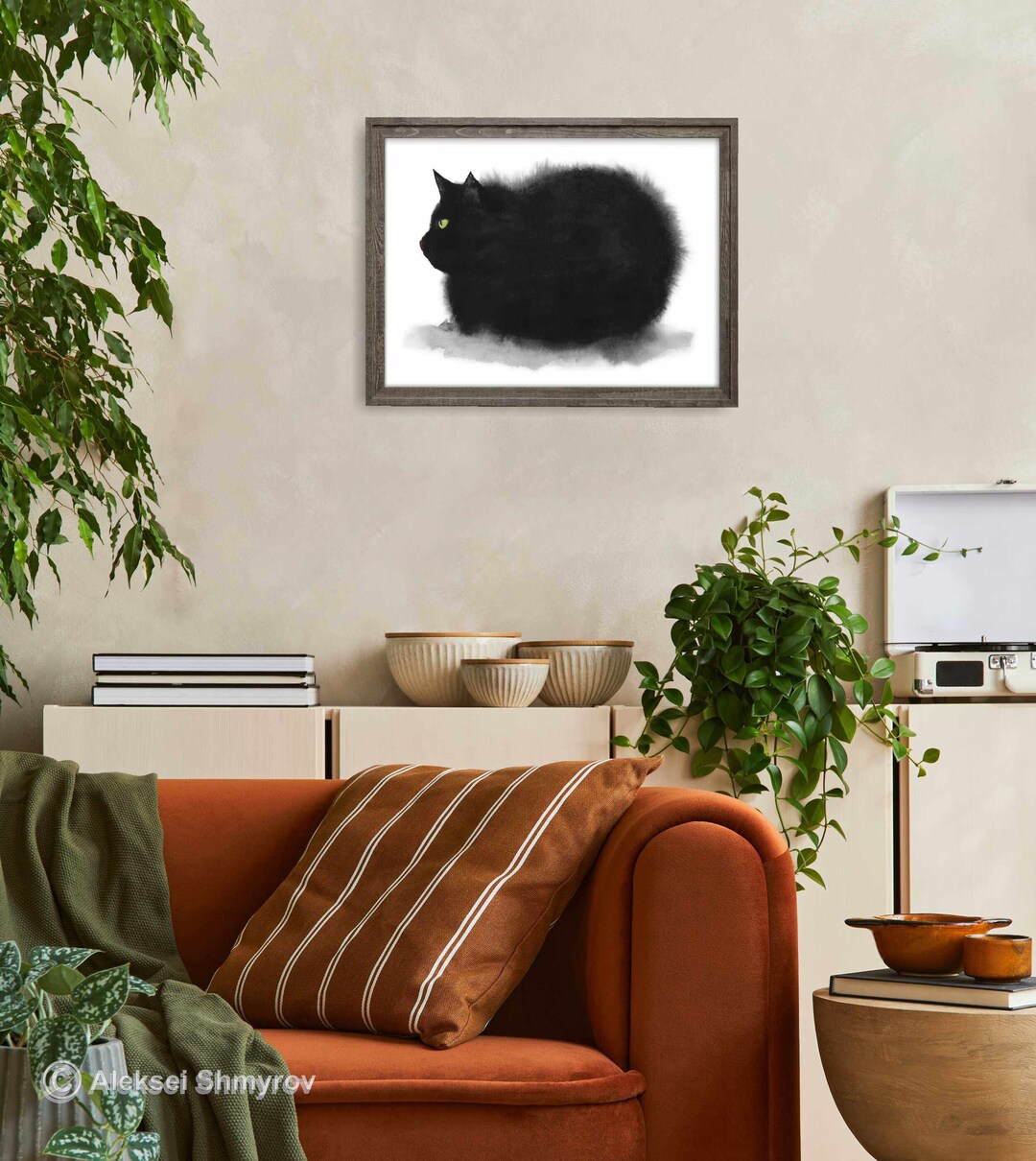 Black Cat Print, Printable Cat Decor, Cat Art, Funny Cat Art, Cat Lover ...