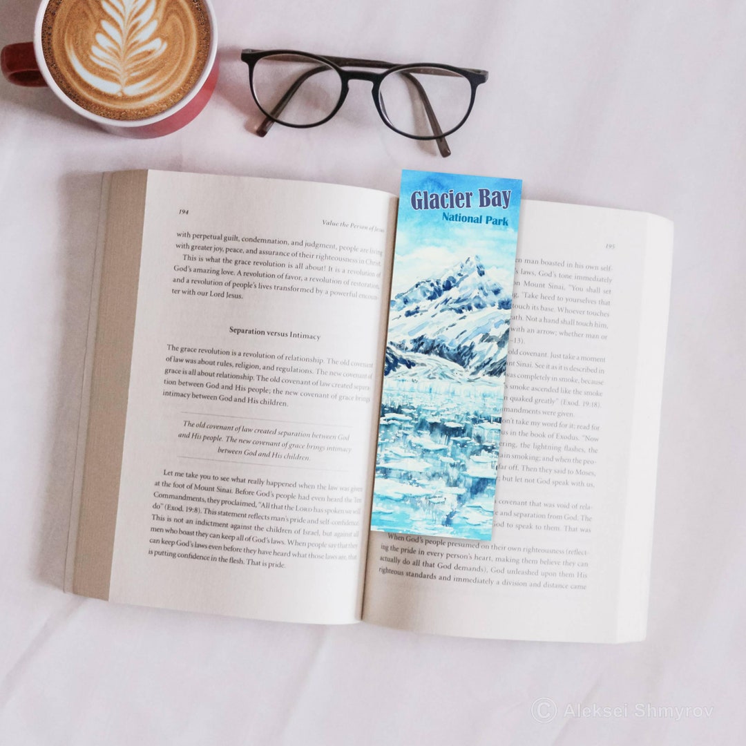 Glacier Bay National Park Printable Bookmark, Watercolor Bookmarks ...