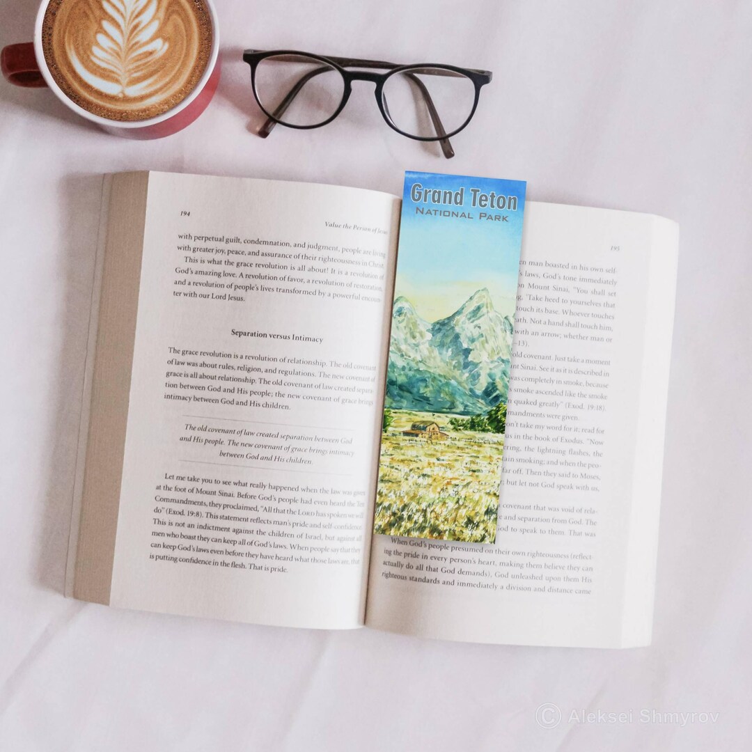 Grand Teton National Park Printable Bookmark, Watercolor Bookmarks ...