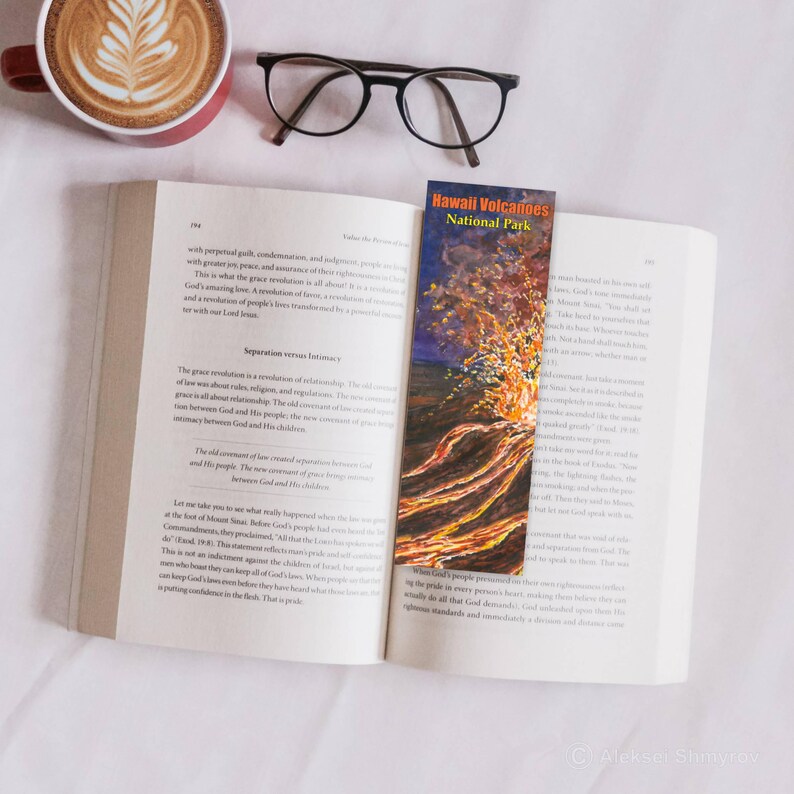 Hawaii Volcanoes National Park Printable Bookmark, Watercolor Bookmarks ...
