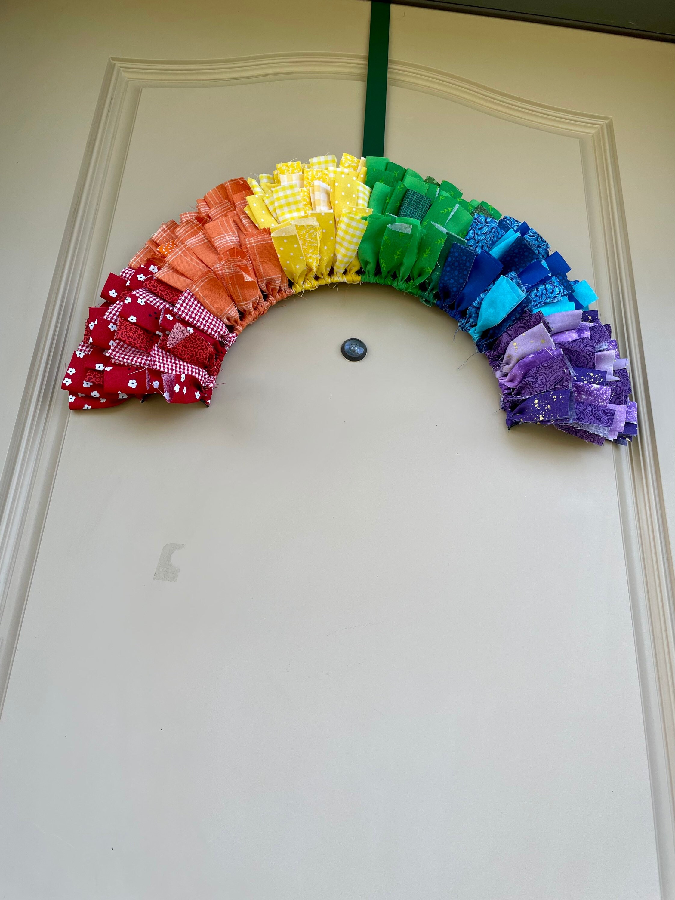 Rainbow Rag Wreath Rainbow Door Decor Rainbow Wall Hanging - Etsy