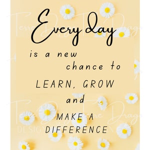 3 Piece Motivational Daisy Wall Art, Kids Room Decor, Affirmation for ...