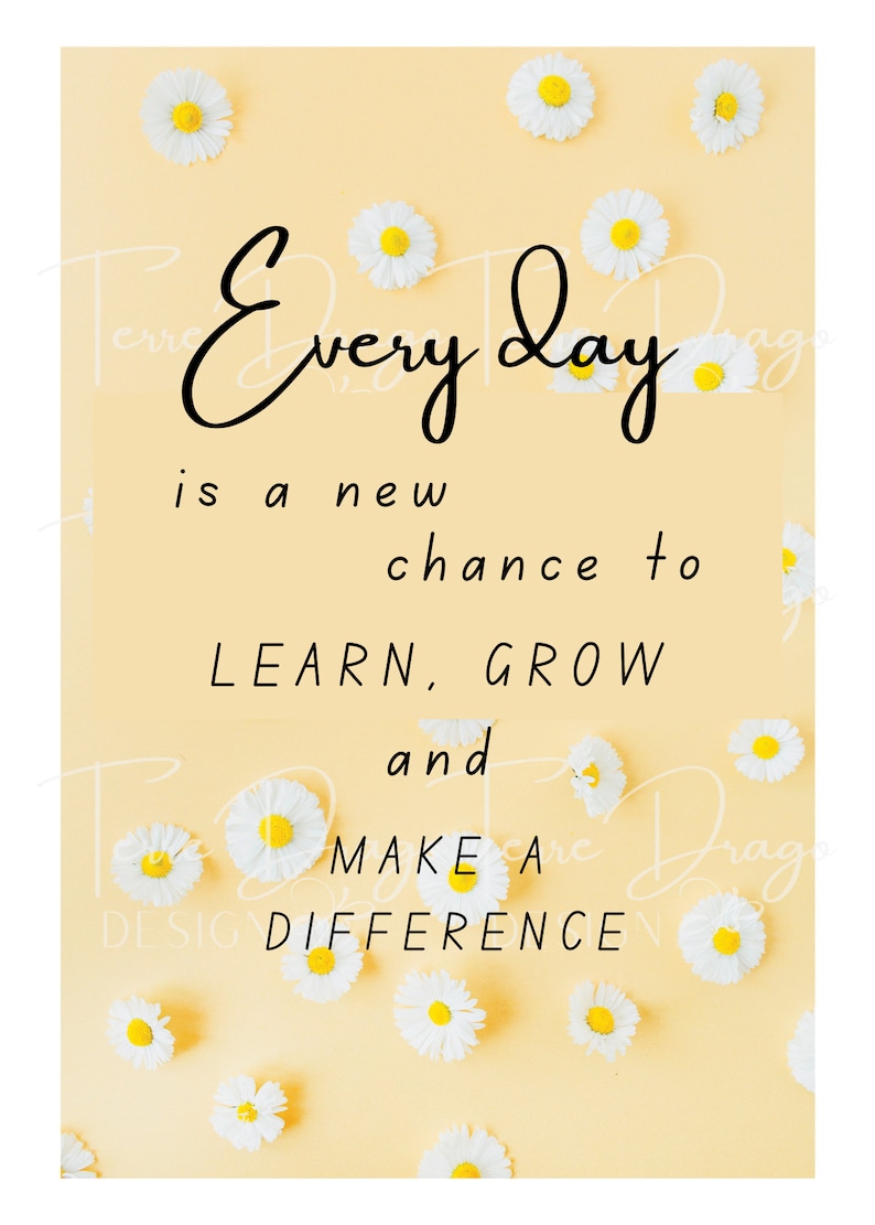 3 Piece Motivational Daisy Wall Art, Kids Room Decor, Affirmation for ...