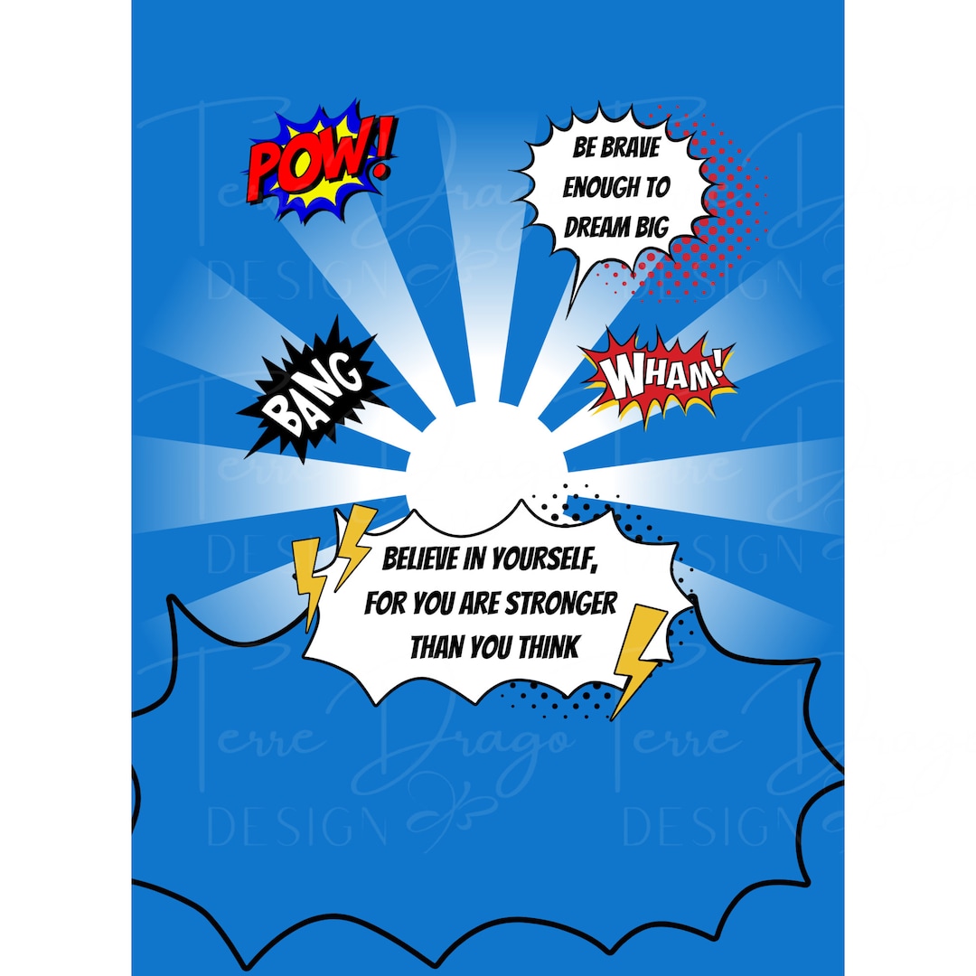 3 Piece Boys Super Hero Wall Art, Kids Room Decor, Affirmation for Kids ...