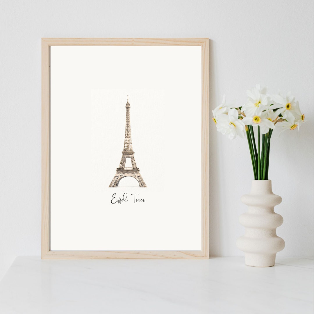 Eiffel Tower Digital Download Printable Modern Art, Home Decor, Vintage ...