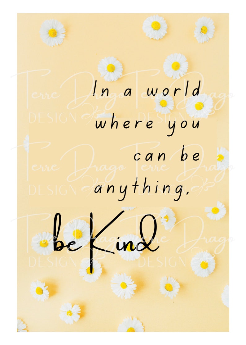 3 Piece Motivational Daisy Wall Art, Kids Room Decor, Affirmation for ...