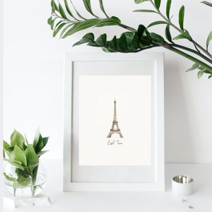 Eiffel Tower Digital Download Printable Modern Art, Home Decor, Vintage ...