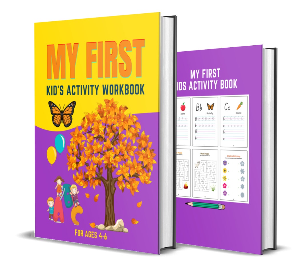 Kids Activity Workbook, Kids Coloring Book, Kids Illustration Coloring ...