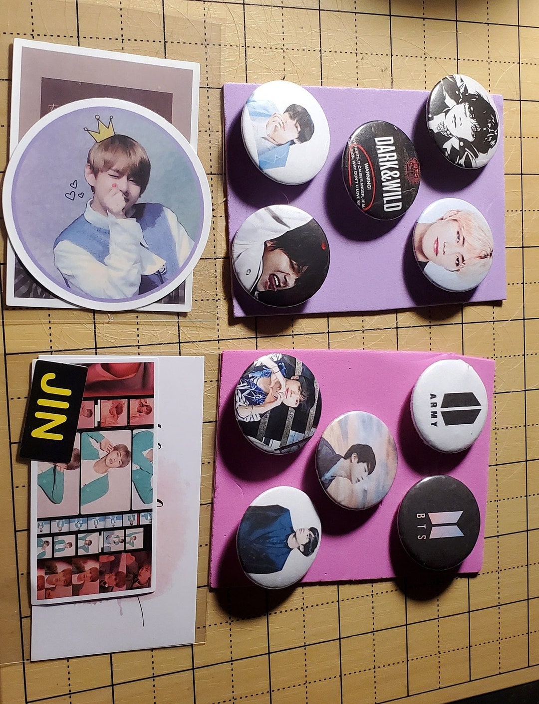 BTS Bias Buttons With BTS Sticker - Etsy