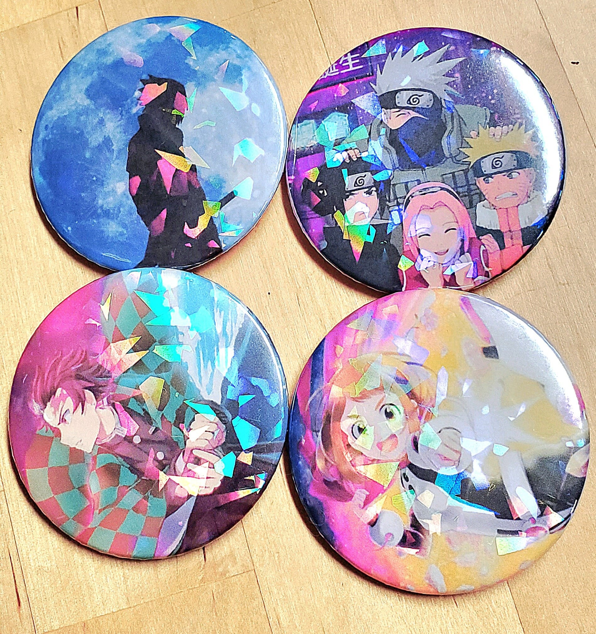 Holographic Anime Buttons - Etsy