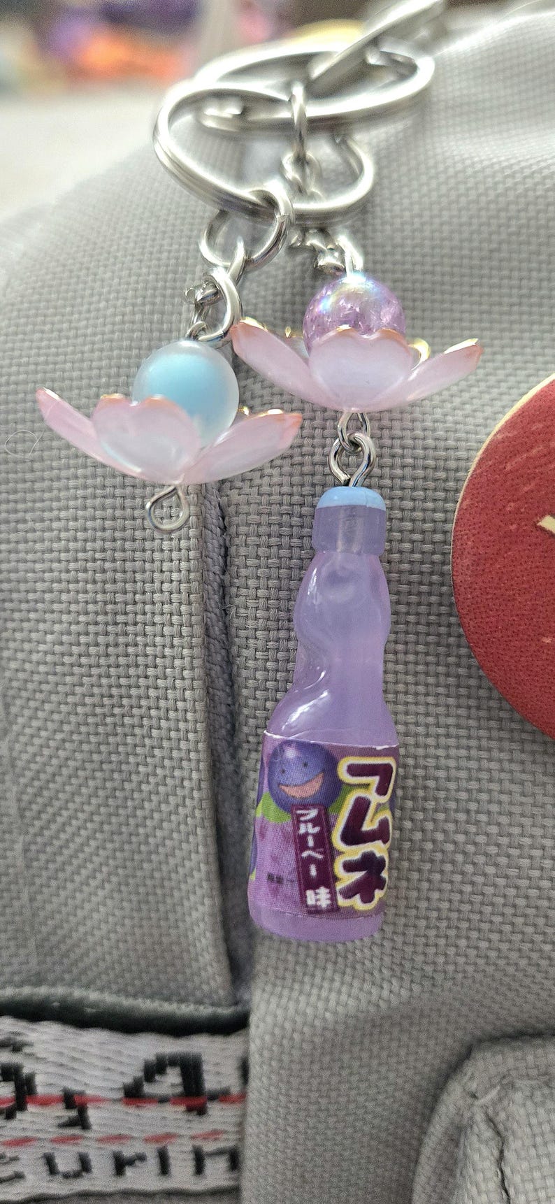 Retro Japanese Ramune W/ Sakura Keychain Accessory - Etsy