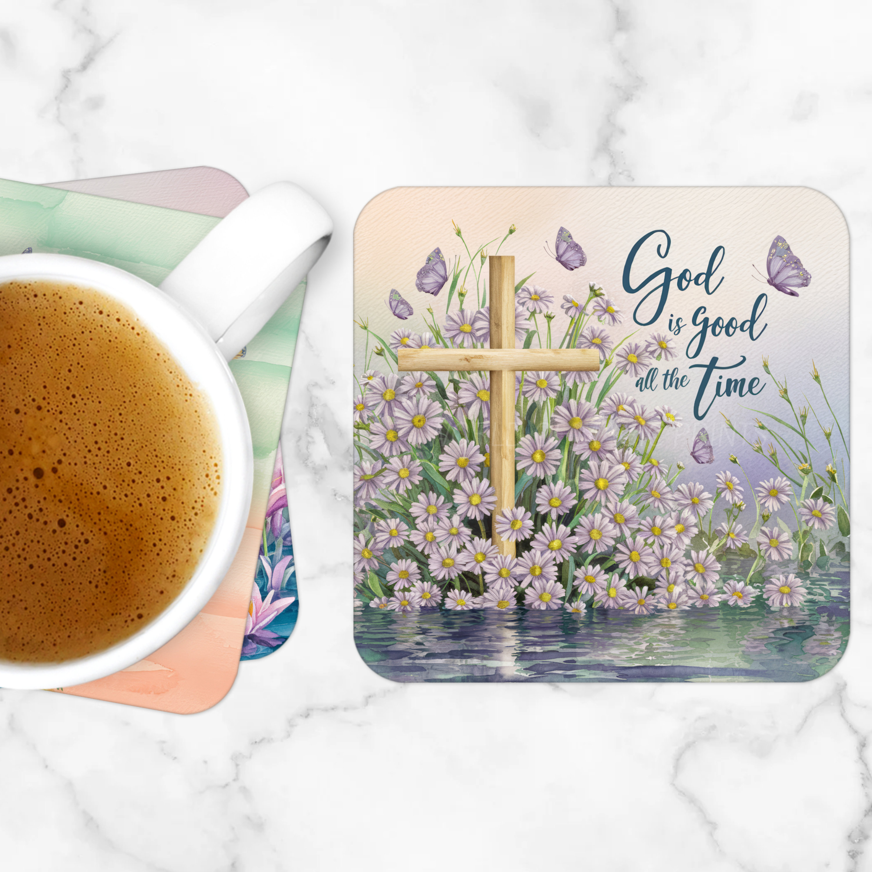 God is Good All the Time Coaster PNG Christian Bible Faith Sublimation ...