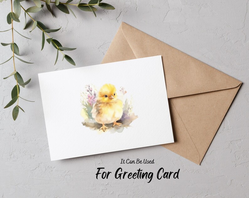 Pastel Watercolor Chick Clipart, Cute Baby Chicken, 15 PNG Files for ...